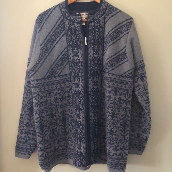 Pendleton | Sweaters | Heirloom Pendleton Blue Navy Cardigan Sweater M ...